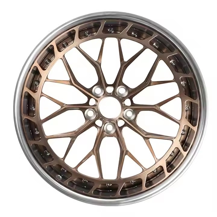 Forged Wheel Rim 20 Inch For Passenger Car Bronze Spoke Silver Rim ...