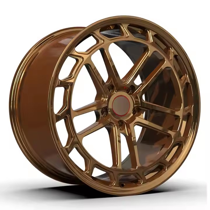 Passenger Car Wheel Rim Bronze Gold Multi Five Spoke Rims 16 17 18 19 ...