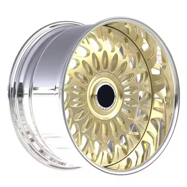 Wheel Rim For High End Racing Passenger Car Wheel Chrome Plated Gold ...